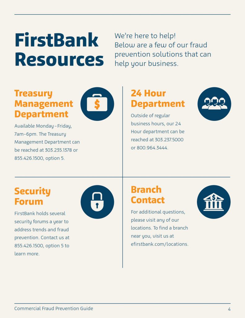 Commercial Fraud Prevention Guide – Smart Cents by FirstBank Commercial Fraud Prevention Guide – Smart Cents by FirstBank